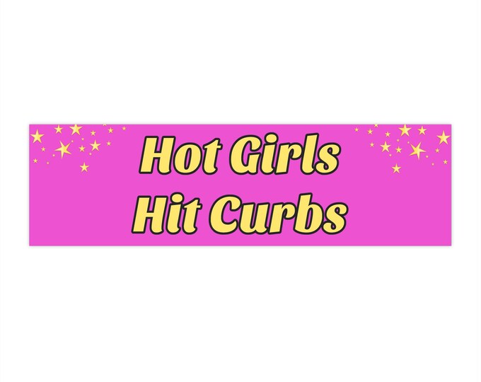 Hot Girls Have IBS Bumper Sticker Gen Z Funny Pink Cute Car Accessories ...