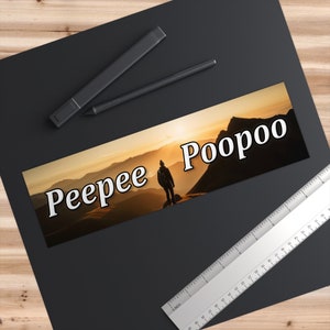 Funny Bumper Sticker "peepee Poopoo", Meme Car Stickers, Gen Z Car ...