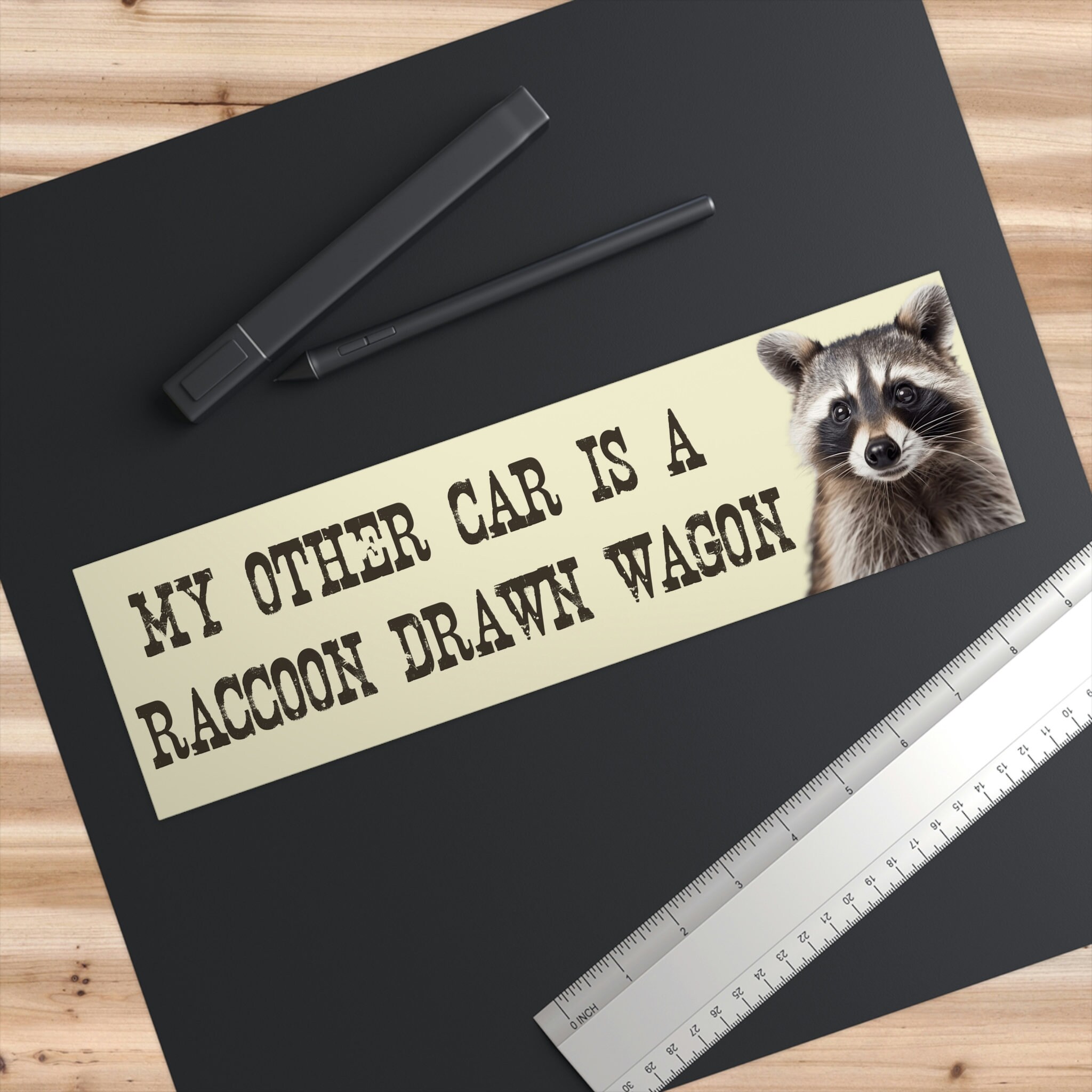Meme Bumper Sticker my Other Car is a Raccoon Drawn - Etsy