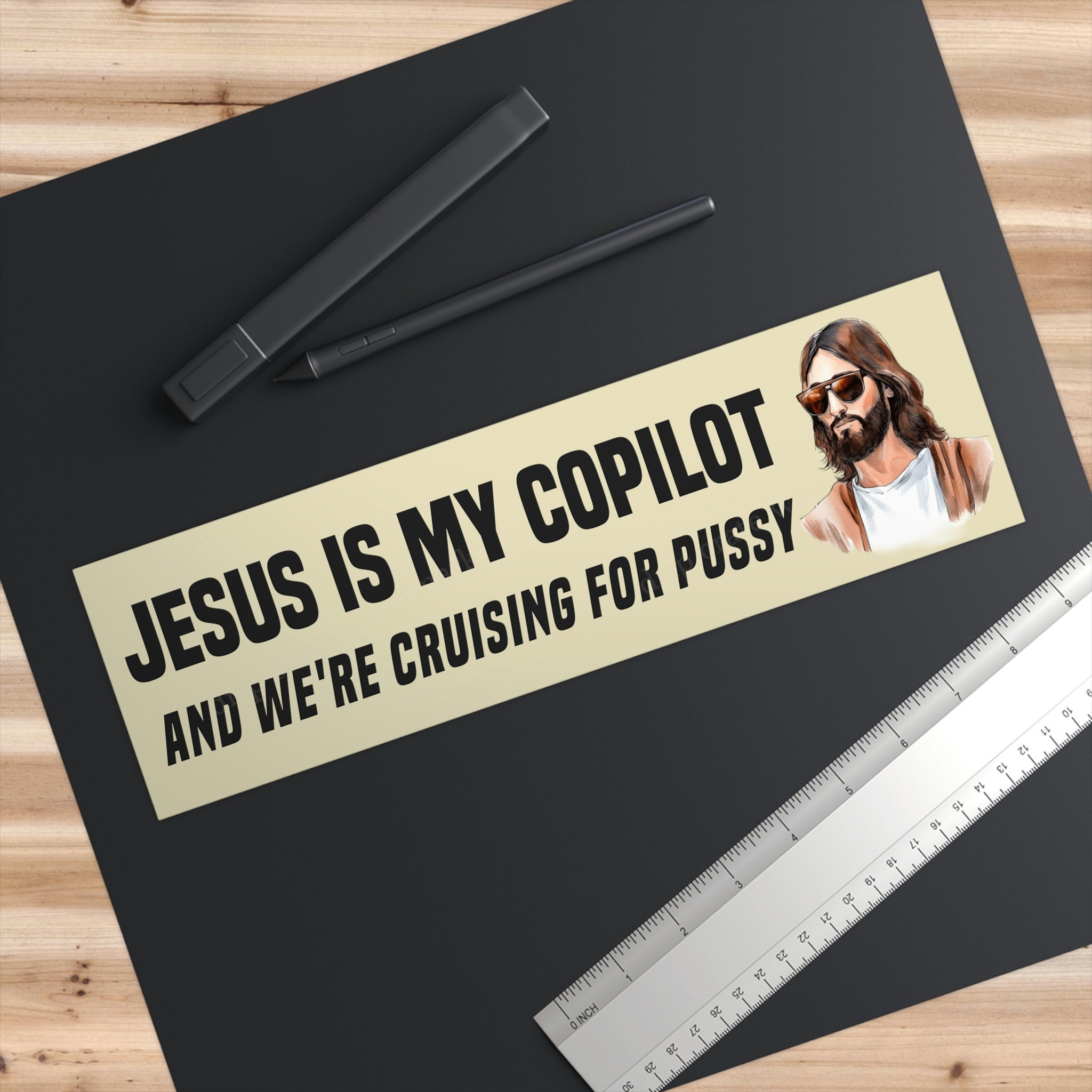 Jesus is My Copilot Funny Bumper Sticker Parody Car Sticker - Etsy Canada