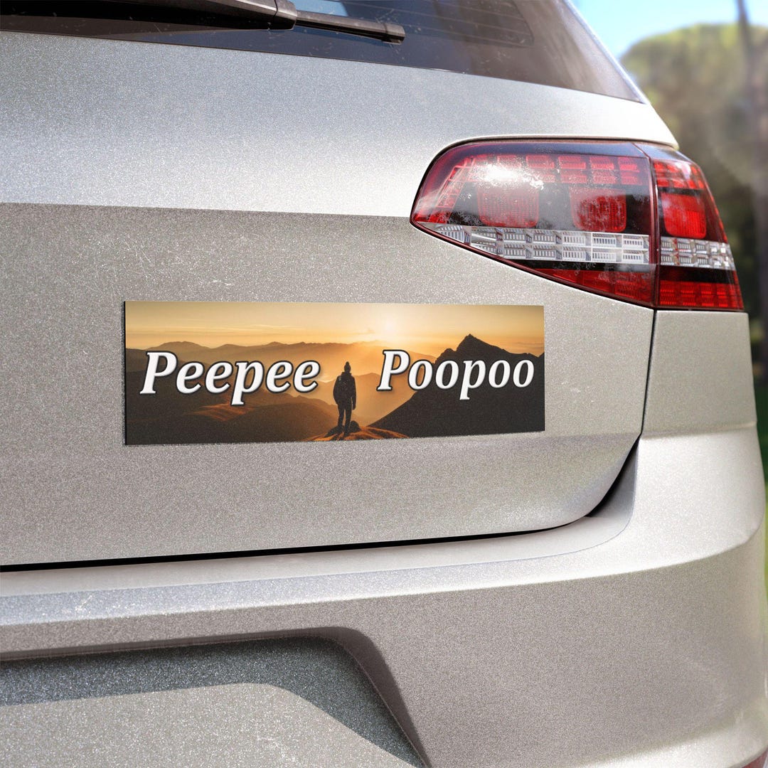 Meme Car Magnet "peepee Poopoo", Absurd Bumper Magnet, Funny Car Magnet ...