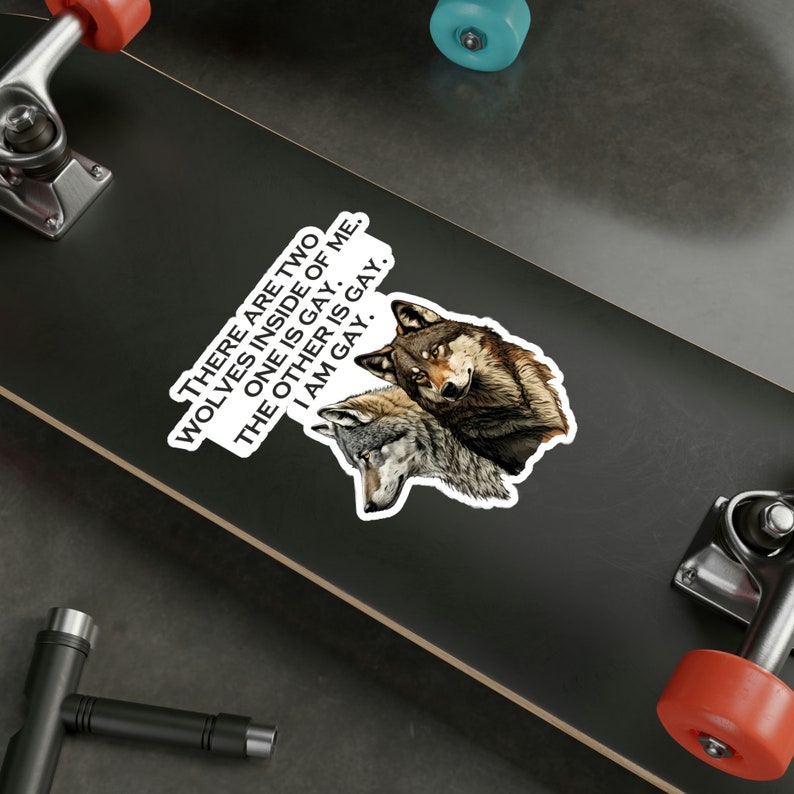 Meme Sticker there Are Two Wolves Inside of Me. One is - Etsy