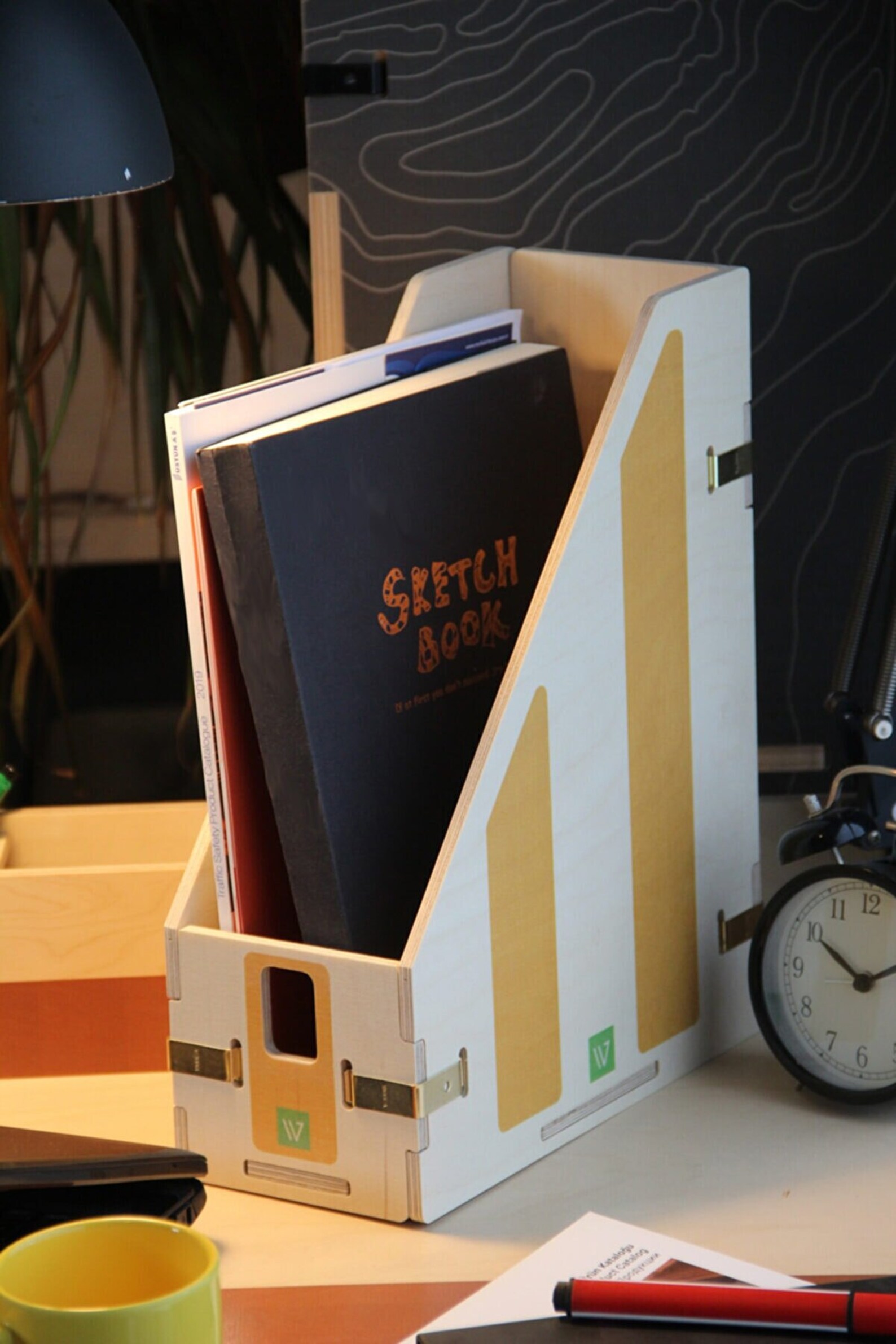 Wood Desk Organizer, Wood Desktop Organizer, Wood File Organizer ...