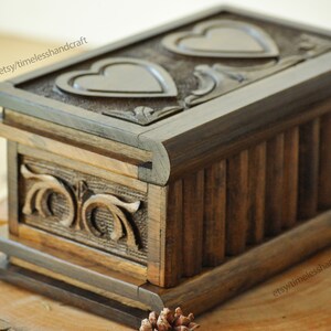 Personalized Wooden Secret Lock Puzzle Box, Heart Jewelry Box, Wood ...