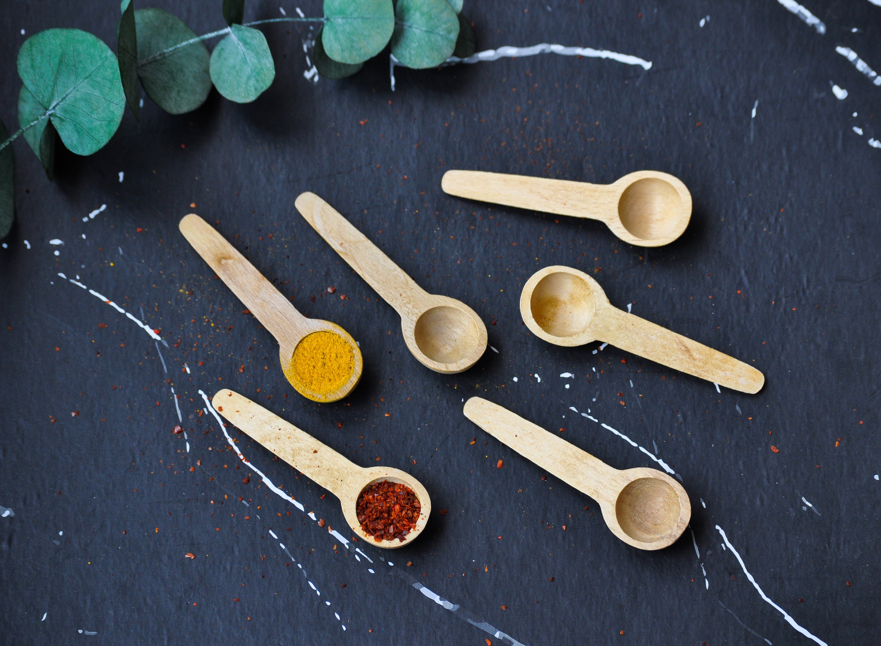 Mini Wooden Spoons 12 Pieces Wood Spice Spoon Mini Wood Sugar Spoon ...