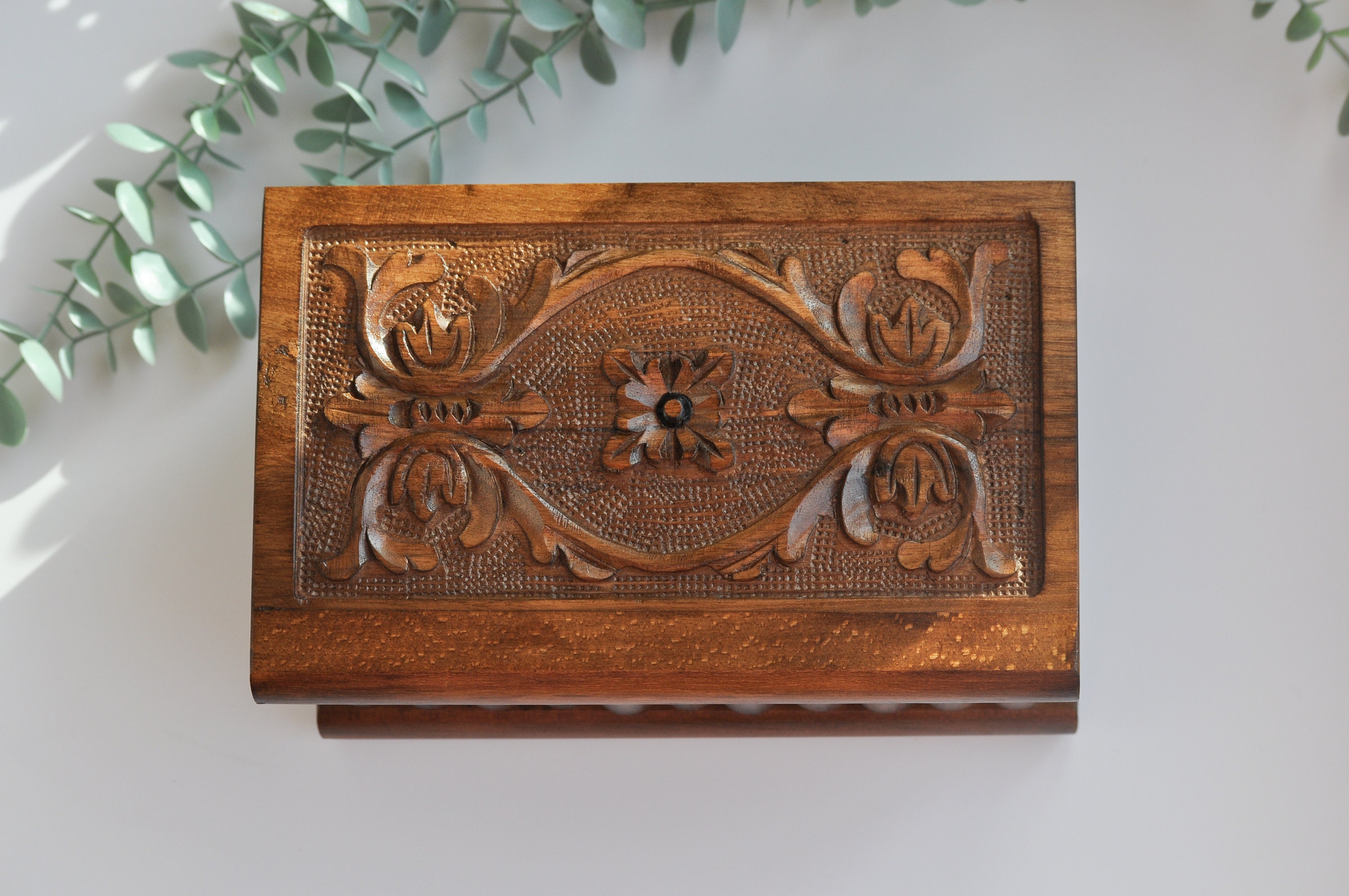 Wooden Box With Secret Lock, Wood Chest, Hand Carved Secret Lock Box ...