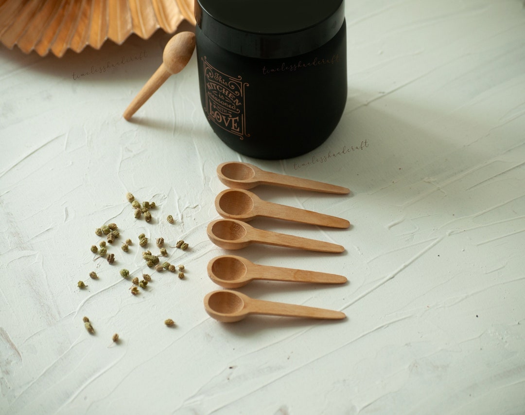 Mini Wooden Spoons | 6 Pieces | Mini Wood Sugar Spoon | Wood Spice ...