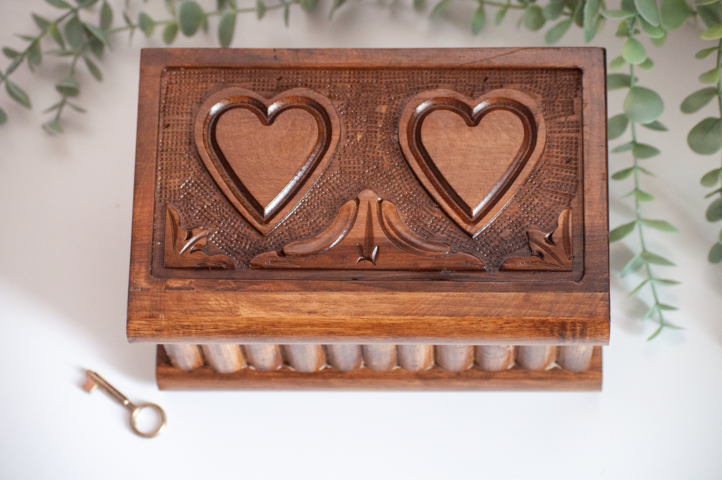 Large Hand Carved Wooden Secret Lock Box, Personalized Wooden Puzzle ...