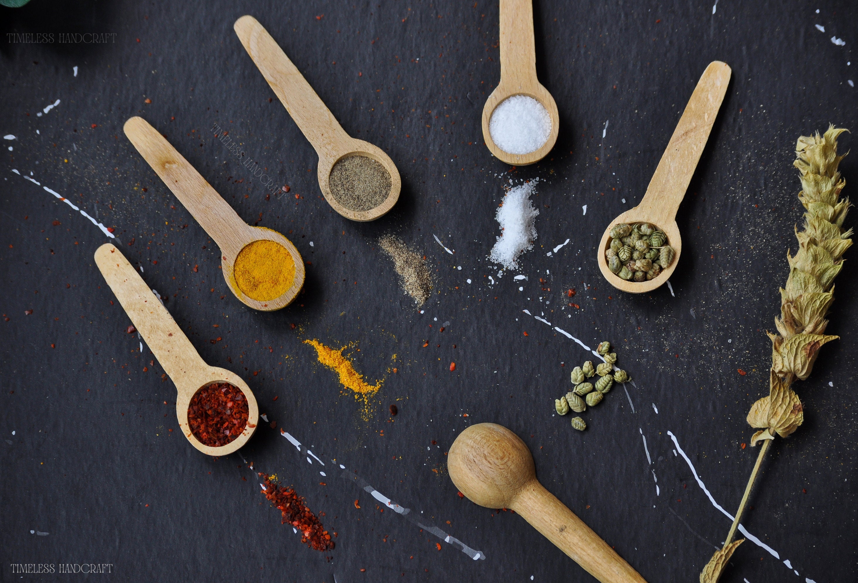 Mini Wooden Spoons 12 Pieces Wood Spice Spoon Mini Wood Sugar Spoon ...