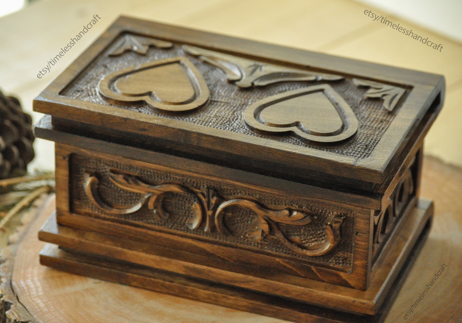 Personalized Wooden Secret Lock Puzzle Box, Heart Jewelry Box, Wood ...