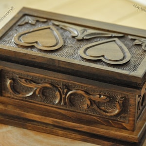 Personalized Wooden Secret Lock Puzzle Box, Heart Jewelry Box, Wood ...