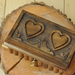 Personalized Wooden Secret Lock Puzzle Box, Heart Jewelry Box, Wood ...