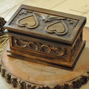 Personalized Wooden Secret Lock Puzzle Box, Heart Jewelry Box, Wood ...