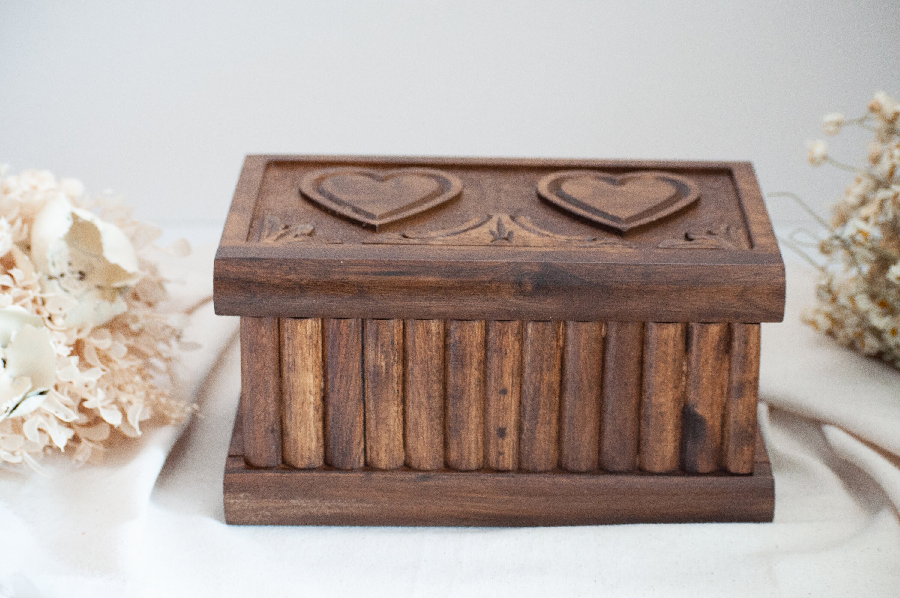 Personalized Wooden Puzzle Box, Hand Carved Wooden Secret Lock Box ...