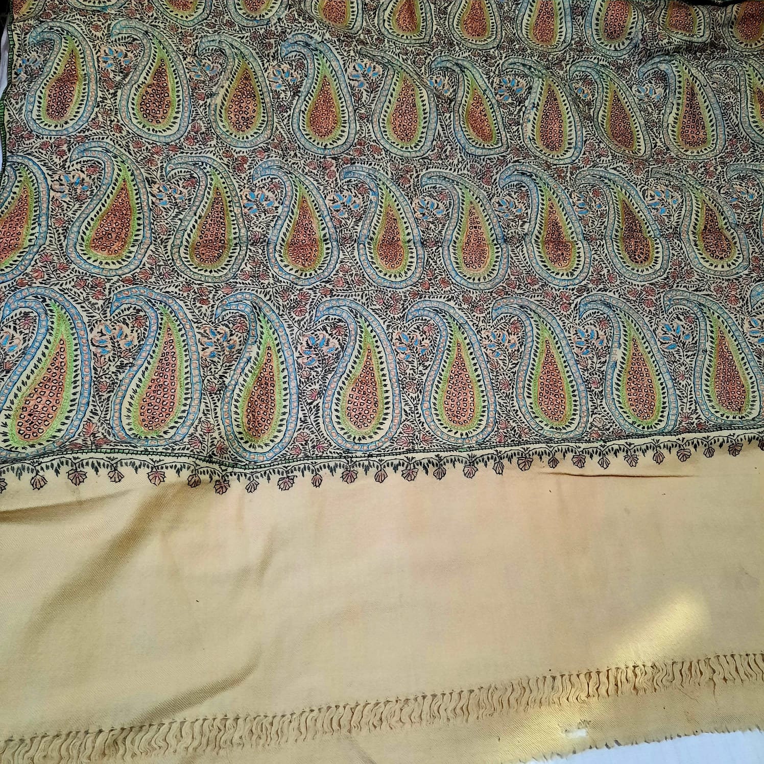 Vintage Jamawar Shawl, Kashmiri Shawl, Wrap,niddle Work,handwork ...