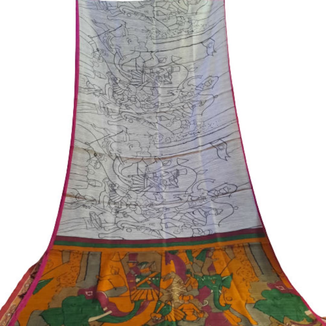 Vintage Silk Saree Silk Sareeart Saree Craft Supply Soft - Etsy