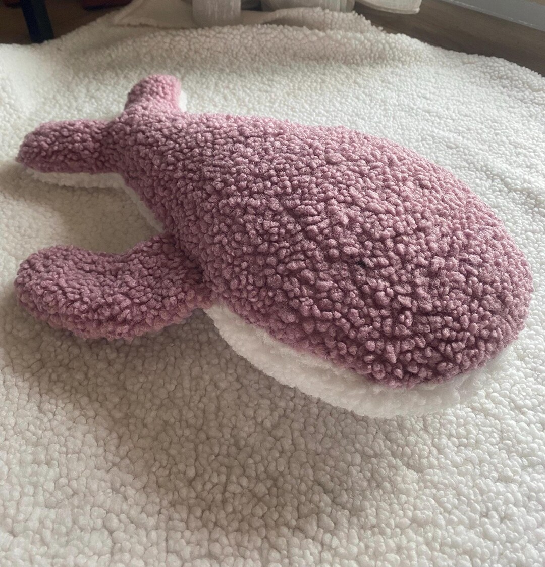 Handmade Teddy Boucle Whale Plush: Baby Sleeping Toy (35cm) - Etsy