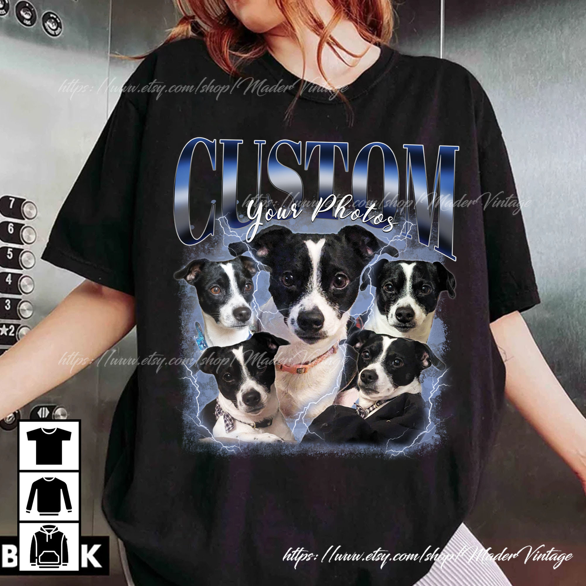 Custom Your Dog's Photo Bootleg Shirt,Custom Dog Bootleg Shirt,Custom ...
