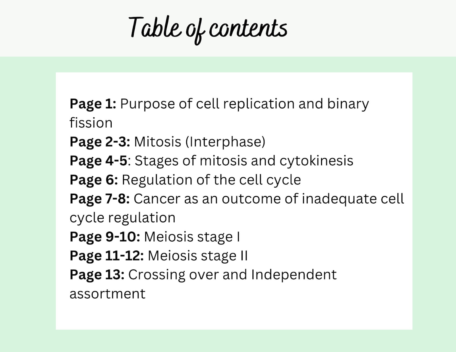Biology Notes - MITOSIS AND MEIOSIS - Etsy