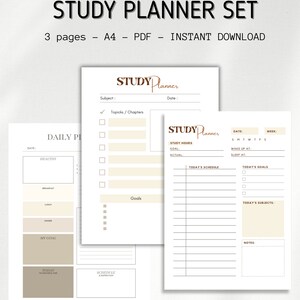 STUDY PLANNER SET - Etsy