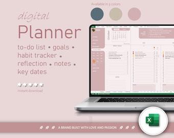 Digital Planner, Excel to Do List, Daily to Do, Task Tracker, Habit ...
