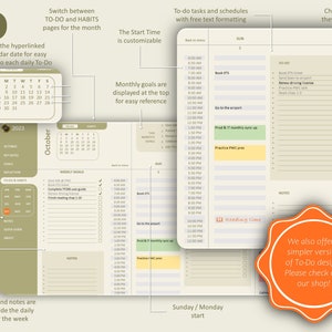 Digital Planner With Time Schedule, Excel to Do List, Daily to Do, Task ...