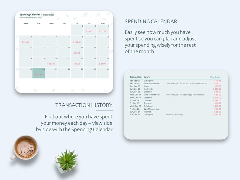 Expense Tracker, Expense Template, Expense Spreadsheet, Spending ...