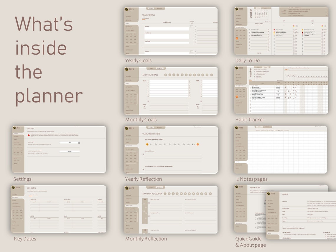 Digital Planner, Excel to Do List, Daily to Do, Task Tracker, Habit ...