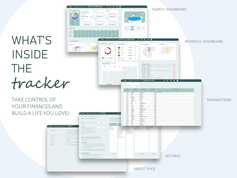 Expense Tracker, Expense Template, Expense Spreadsheet, Spending ...
