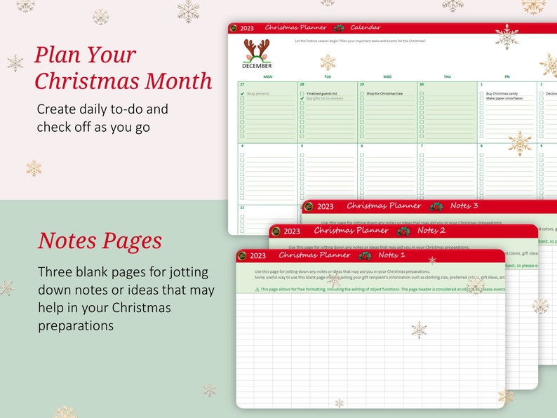 Christmas Planner, Christmas Gift Tracker, Excel Spreadsheet, Christmas ...
