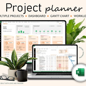 Project Planner, Project Tracker, Project Management Template, Gantt ...