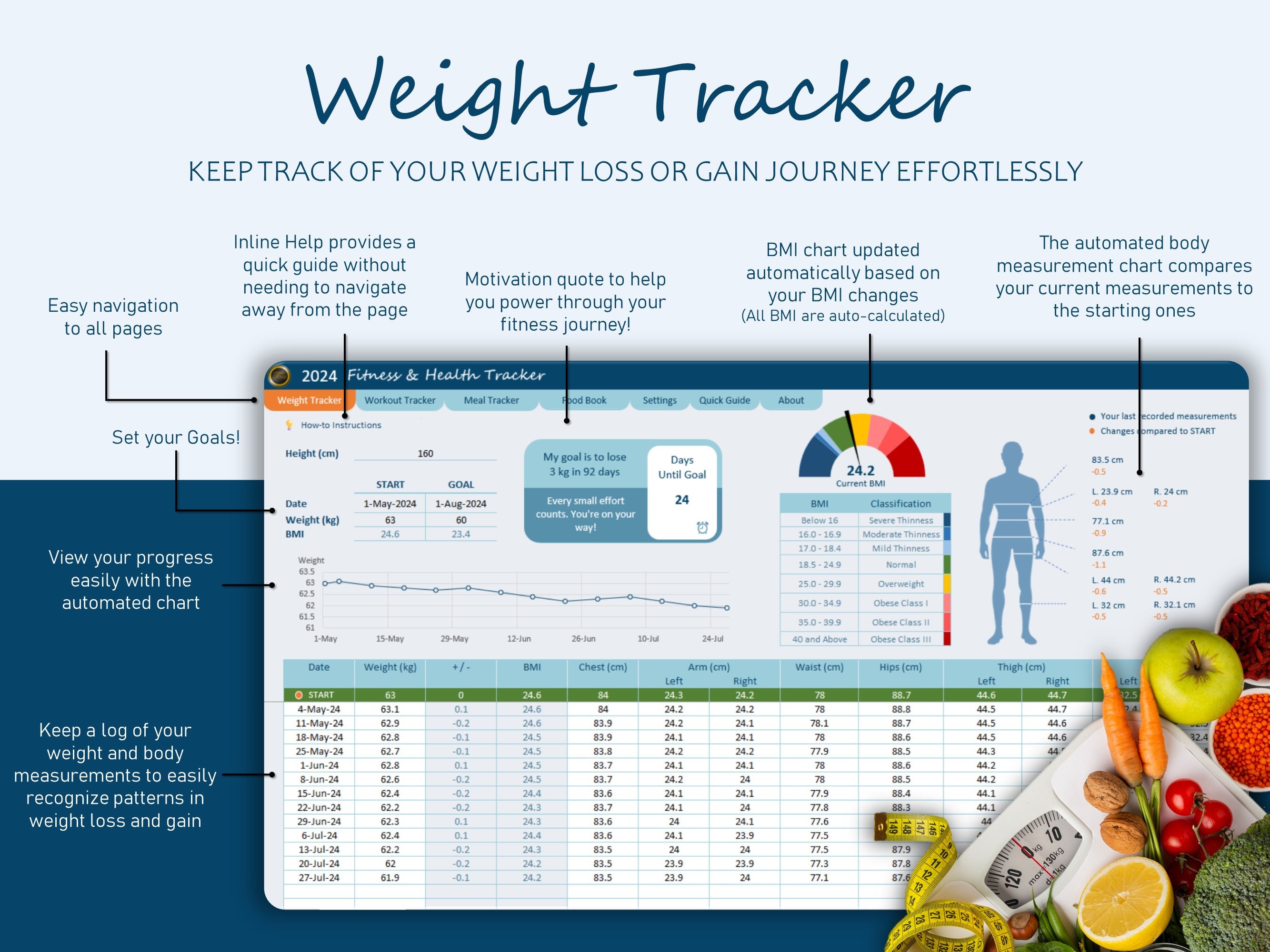 Fitness and Health Tracker, Weight Tracker, Workout Tracker, Workout ...