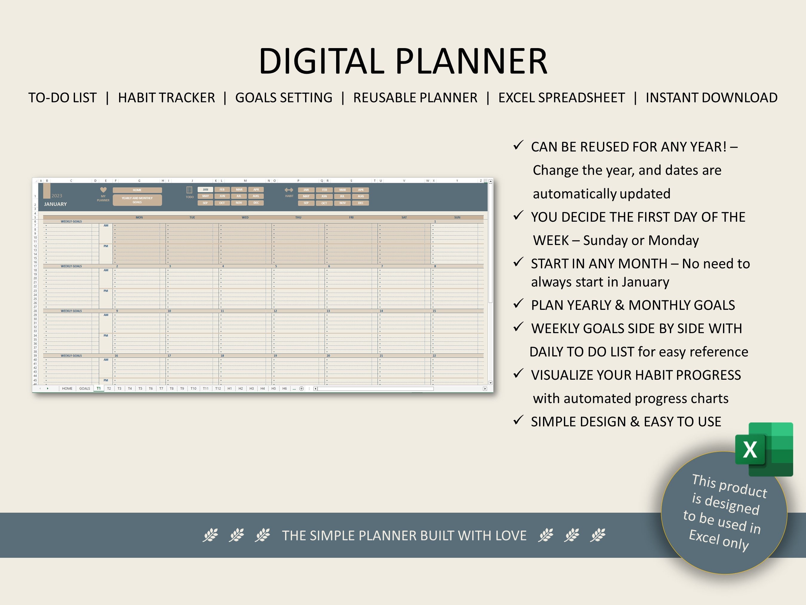 Digital Planner Daily to Do List Task List Task Tracker - Etsy