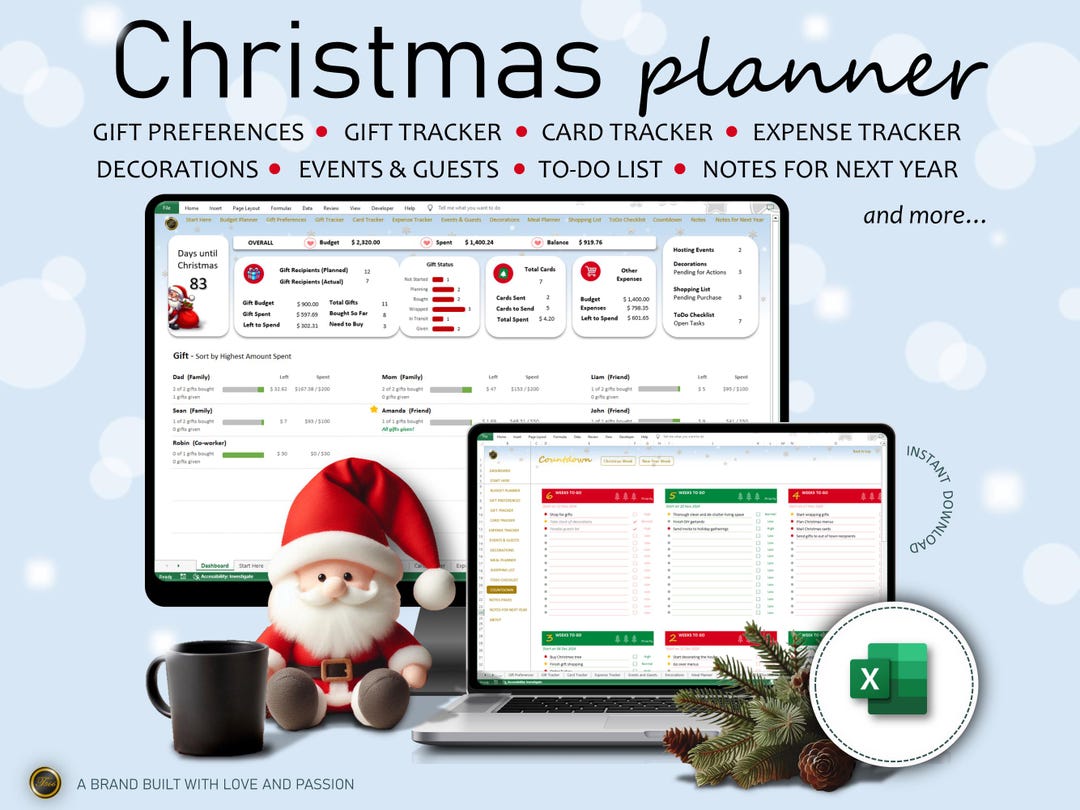Christmas Planner, Christmas Budget Planner, Christmas Gift Tracker ...