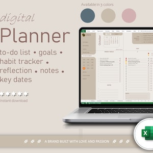 Digital Planner, Excel to Do List, Daily to Do, Task Tracker, Habit ...