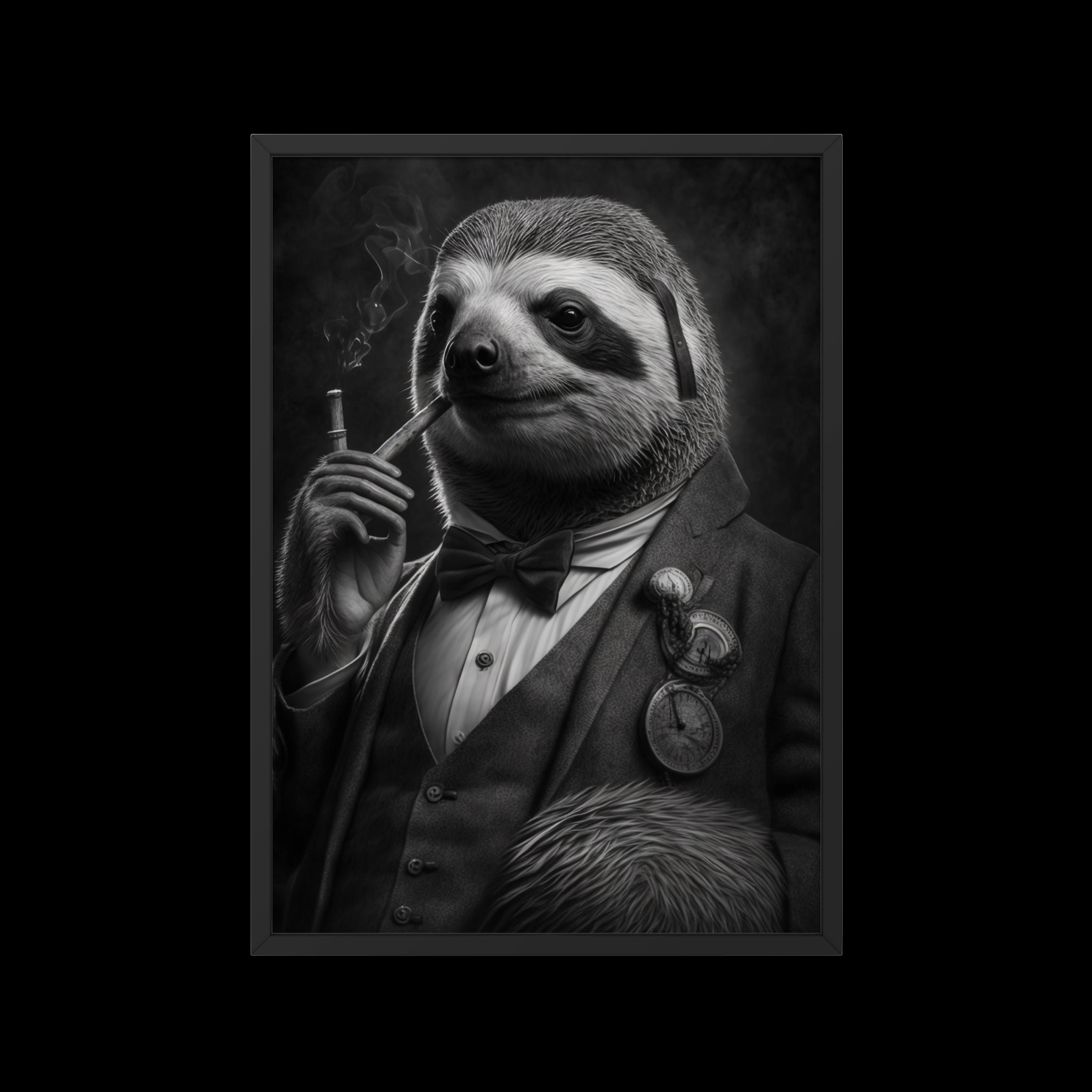 Set of 4 Sloth Printables, Sloth Wall Art, Monochrome Sloth, Funny ...