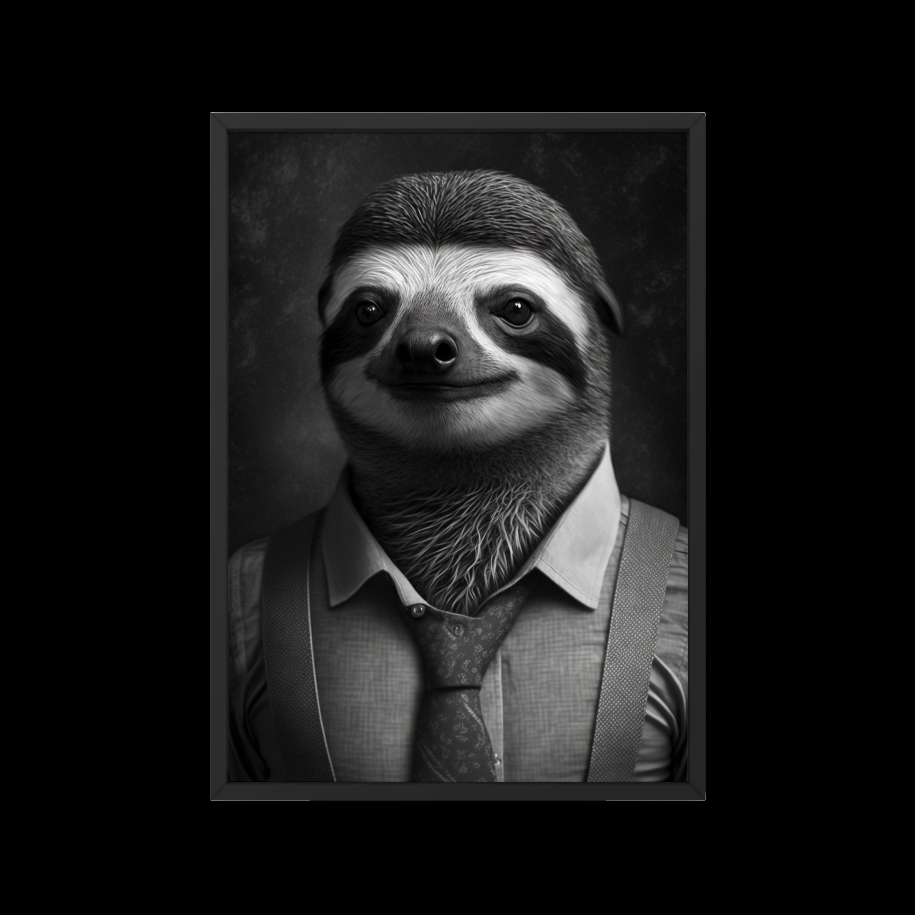 Set of 4 Sloth Printables, Sloth Wall Art, Monochrome Sloth, Funny ...