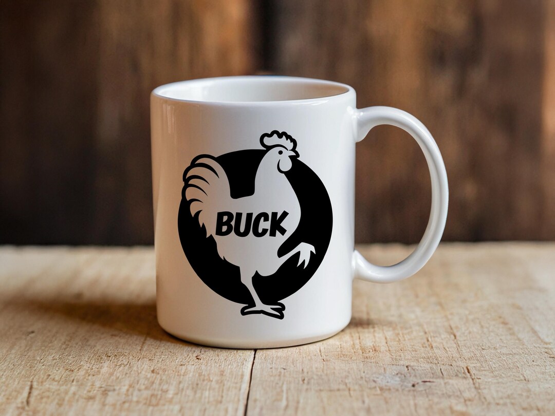 BUCK Chicken Mug - Funny Farm Coffee Cup for Rooster Fans - Etsy