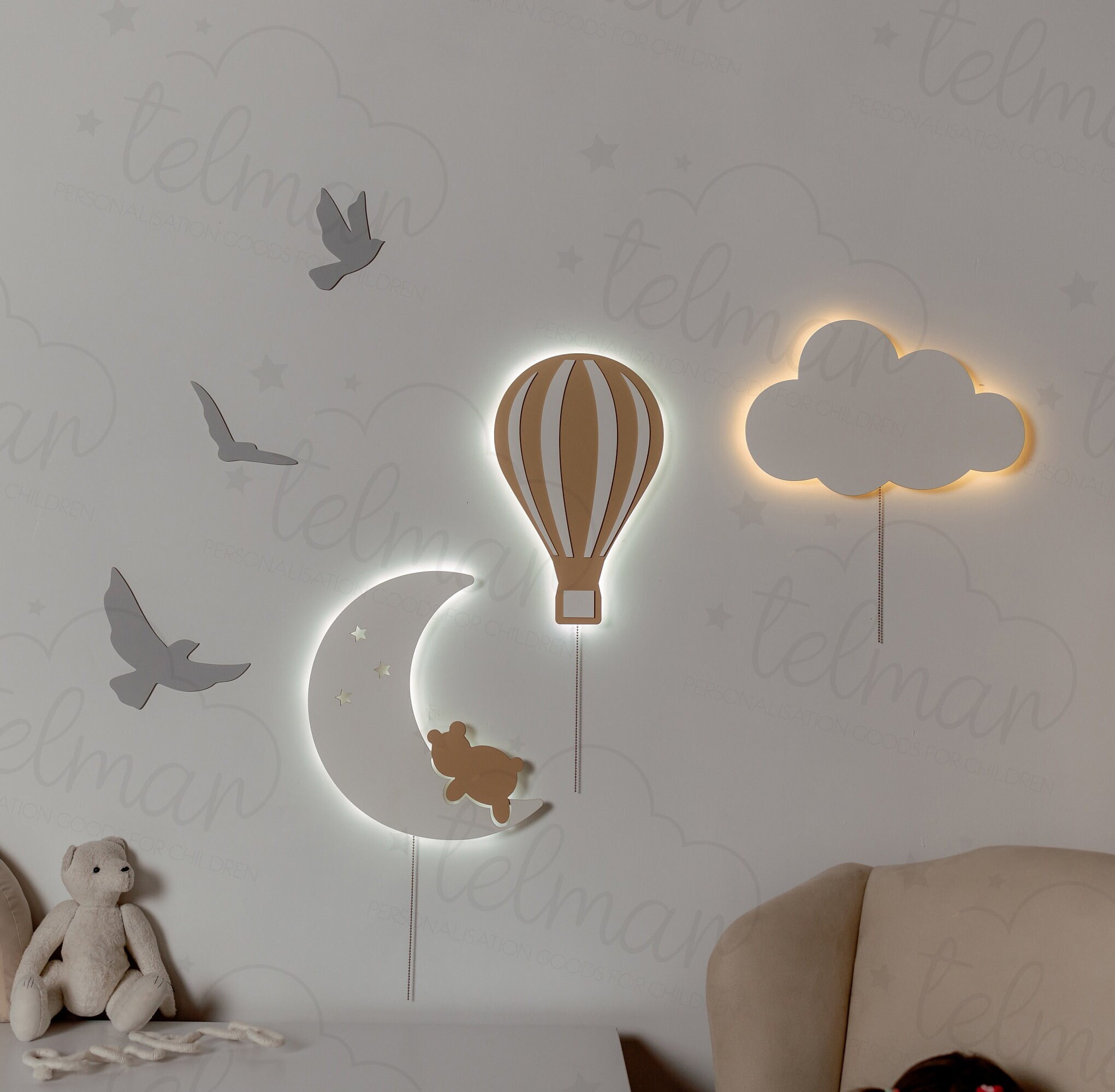Cloud Nursery Wall Light, Cloud Light, Cloud Night Light, Baby Room ...