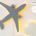 Set of 2 Nursery Wall Lighting , Airplane Light , Airplane and Cloud ...