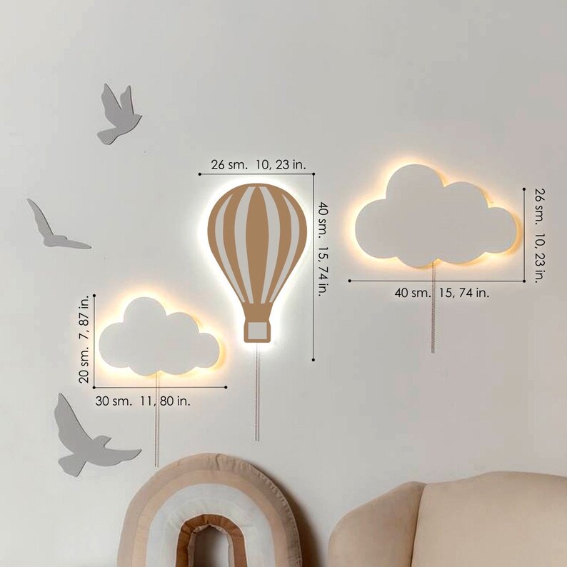Cloud Nursery Wall Light, Cloud Light, Cloud Night Light, Baby Room ...