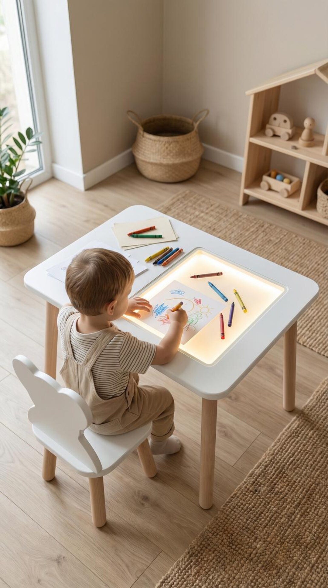 Kids Light Table Montessori | Sensory LED Activity Table | Wooden ...