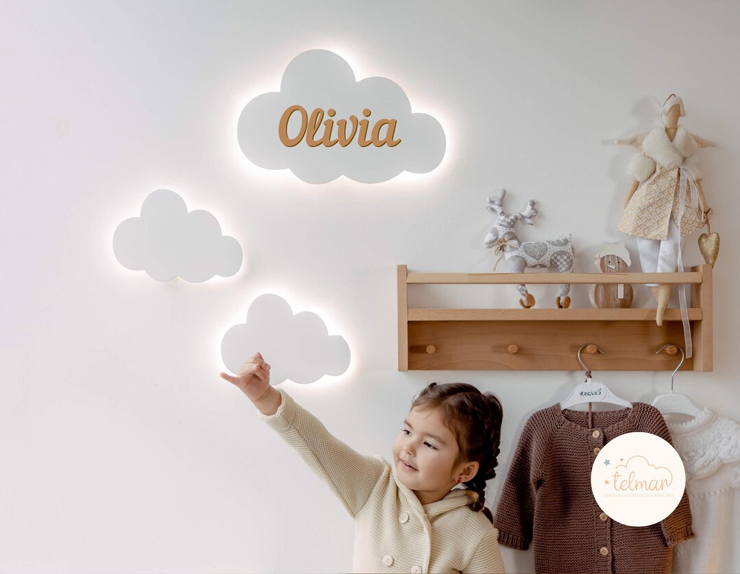 Personalized Cloud Night Light & Decorative Clouds – LED Wall Lamps for ...