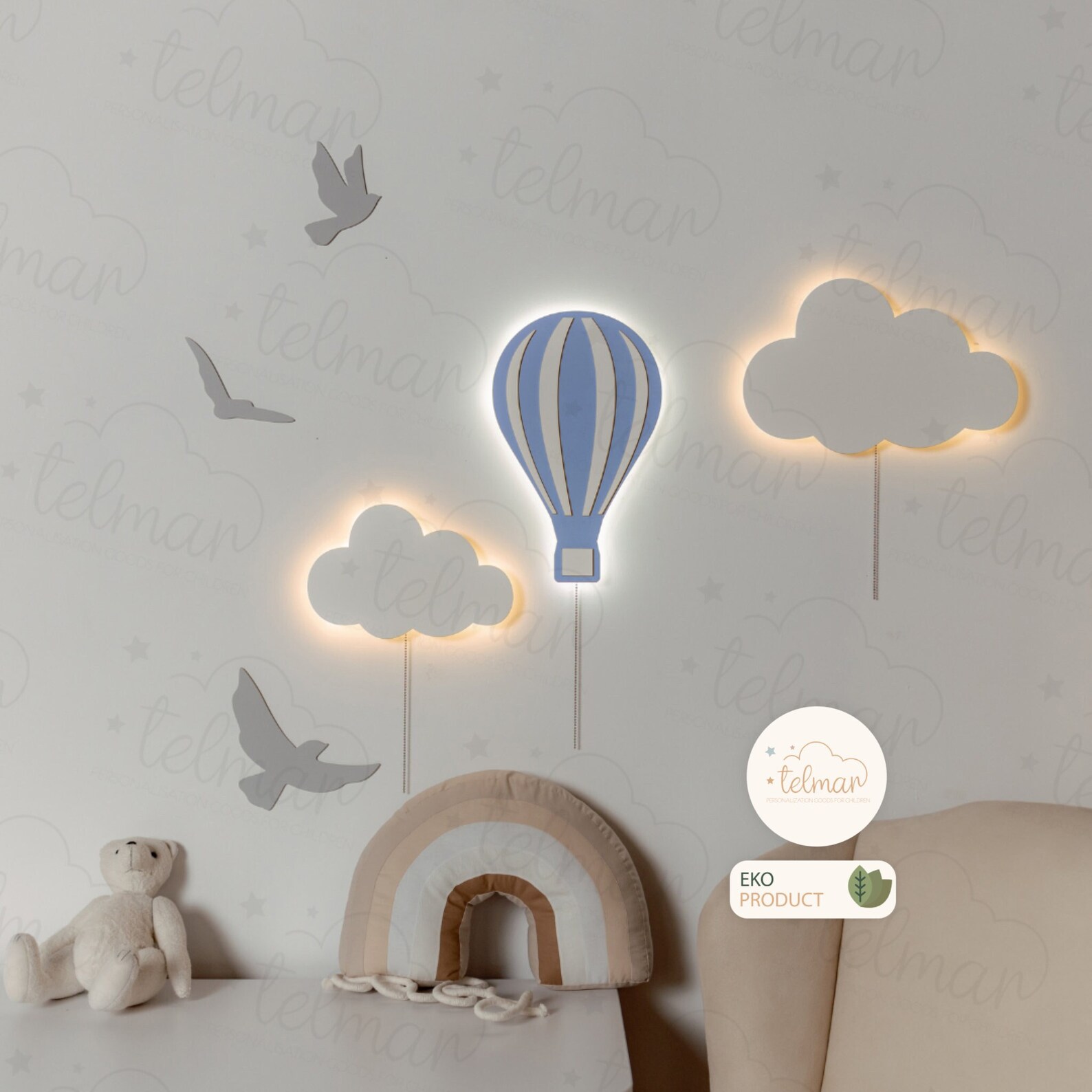 Cloud Nursery Wall Light, Cloud Light, Cloud Night Light, Baby Room ...