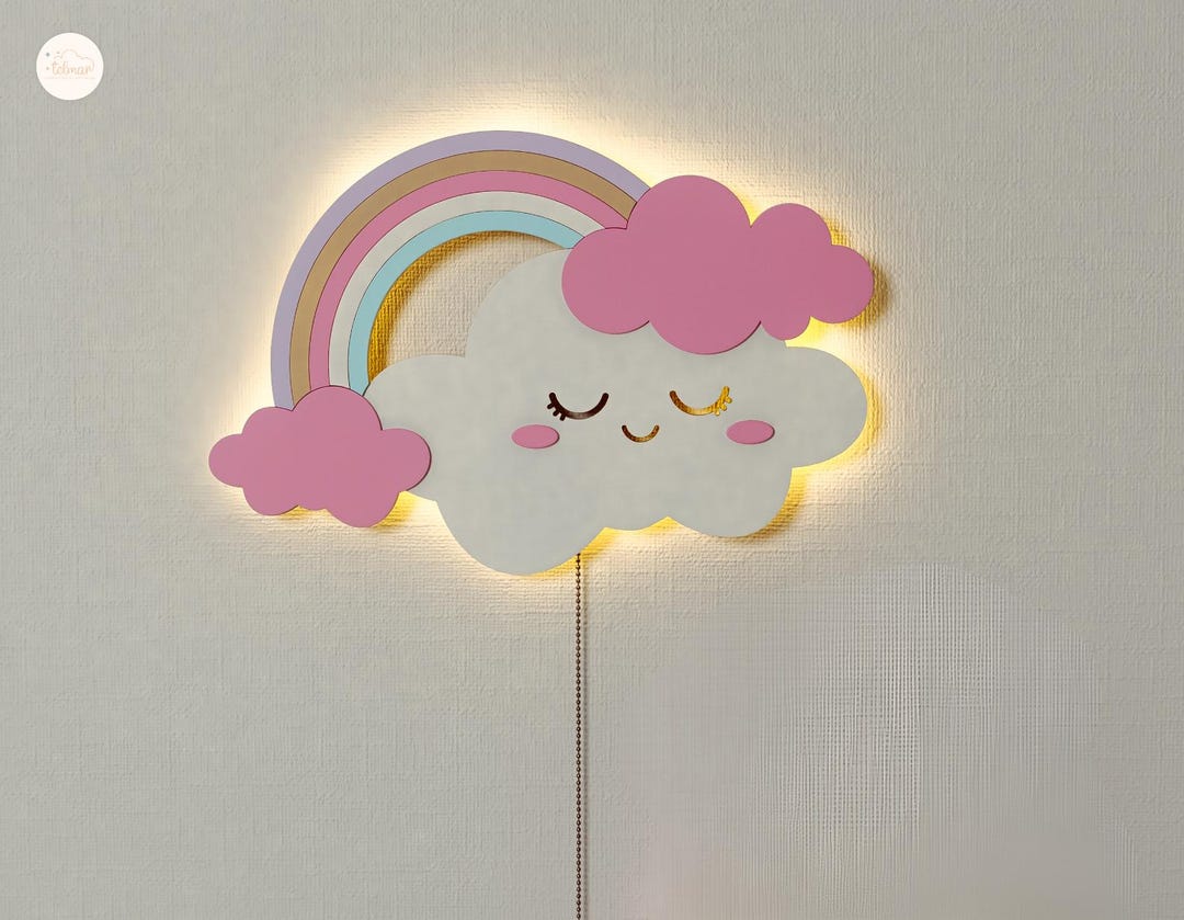 Cloud Night Light With Rainbow for Kids' Room Cozy Decor for Your ...