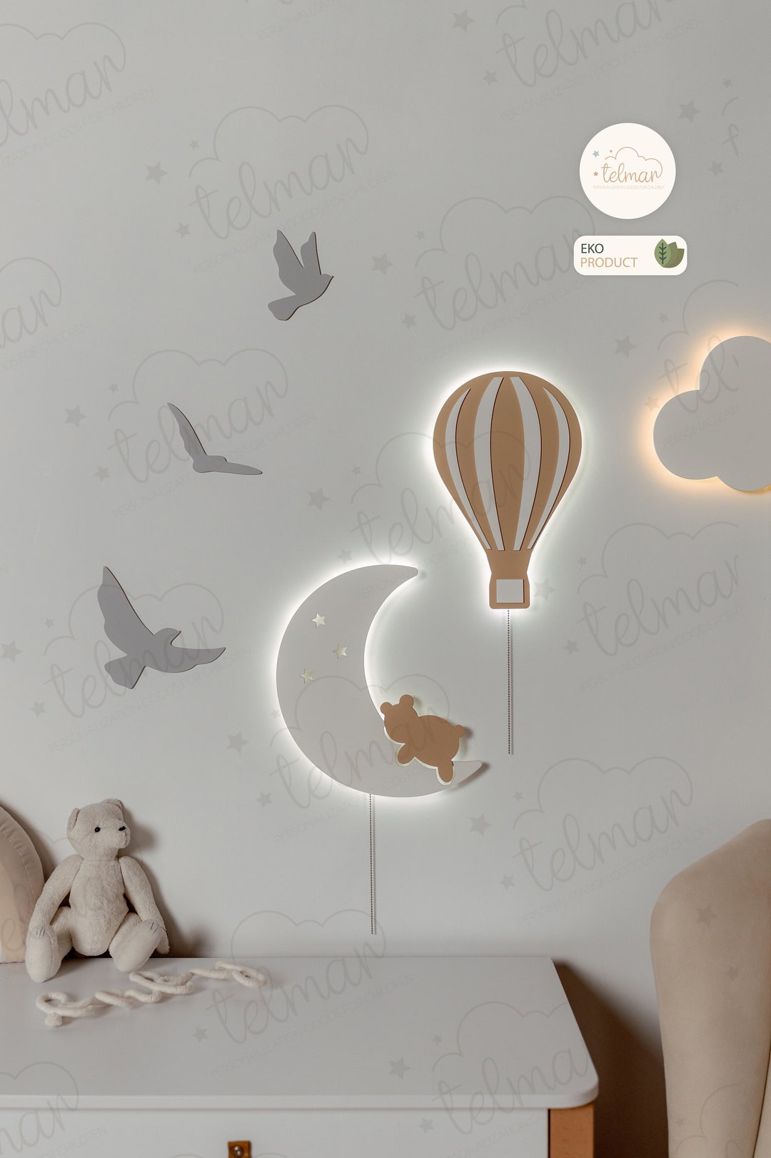 Cloud Nursery Wall Light, Cloud Light, Cloud Night Light, Baby Room ...
