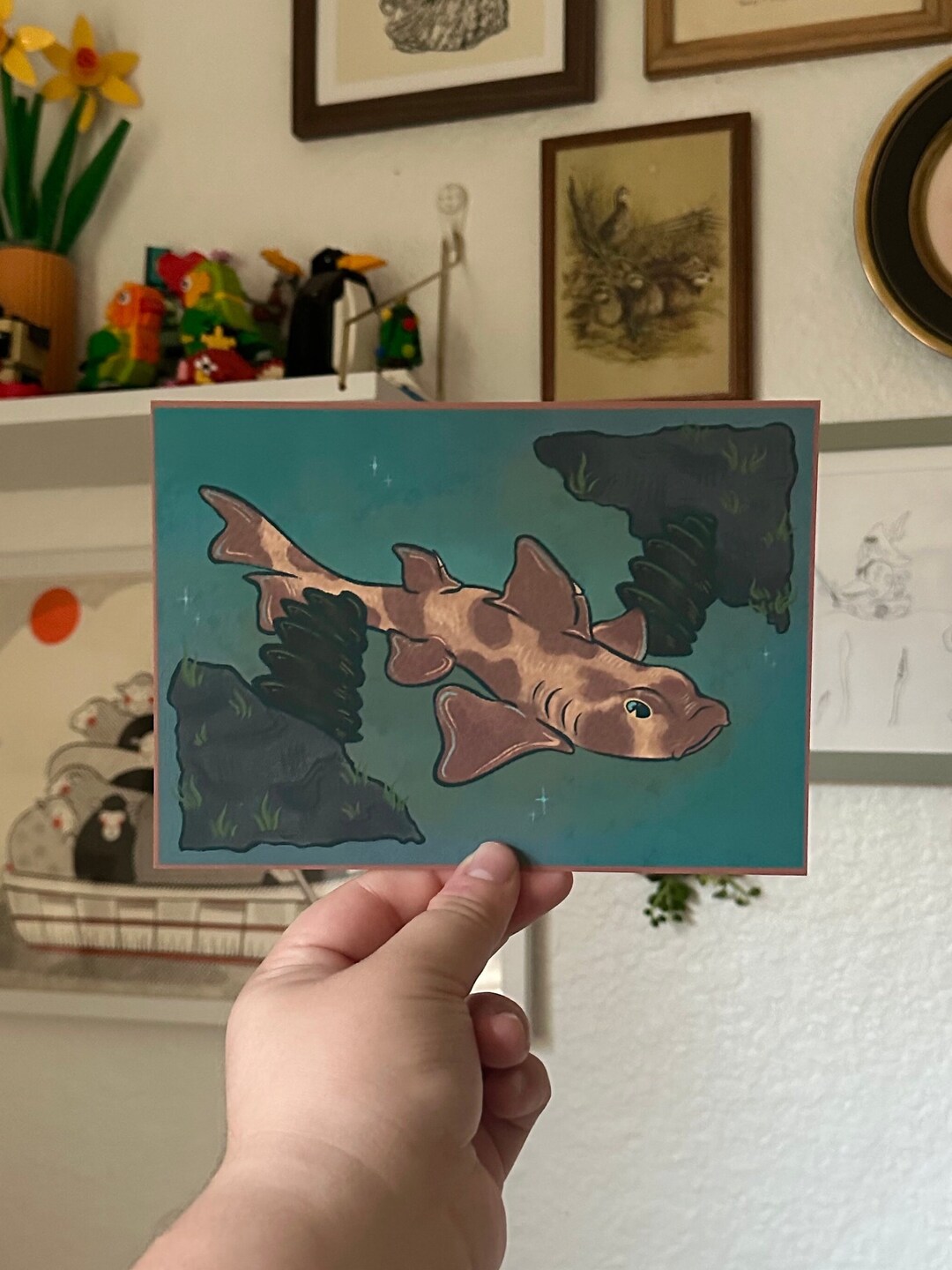 Horn Shark Postcard - Etsy