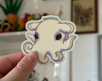 Baby Dumbo Octopus in a Bottle Clear Waterproof Vinyl Sticker - Etsy
