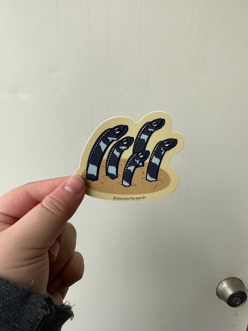 Garden Eels Waterproof Sticker - Etsy