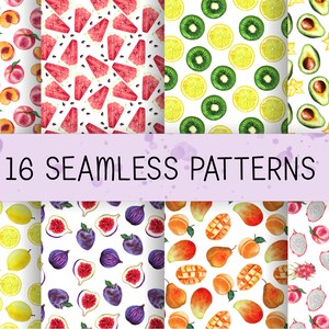 Fruit Digital Paper,seamless Pattern,on Transparent Background,lemon ...